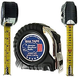 40 Foot Tape Measure – Wide Blade – Engineer Scale, Imperial Inch/Foot, Metric – Bottom Hole Assembly – BHA Tape – Directional Drilling Tape Measure – Class II