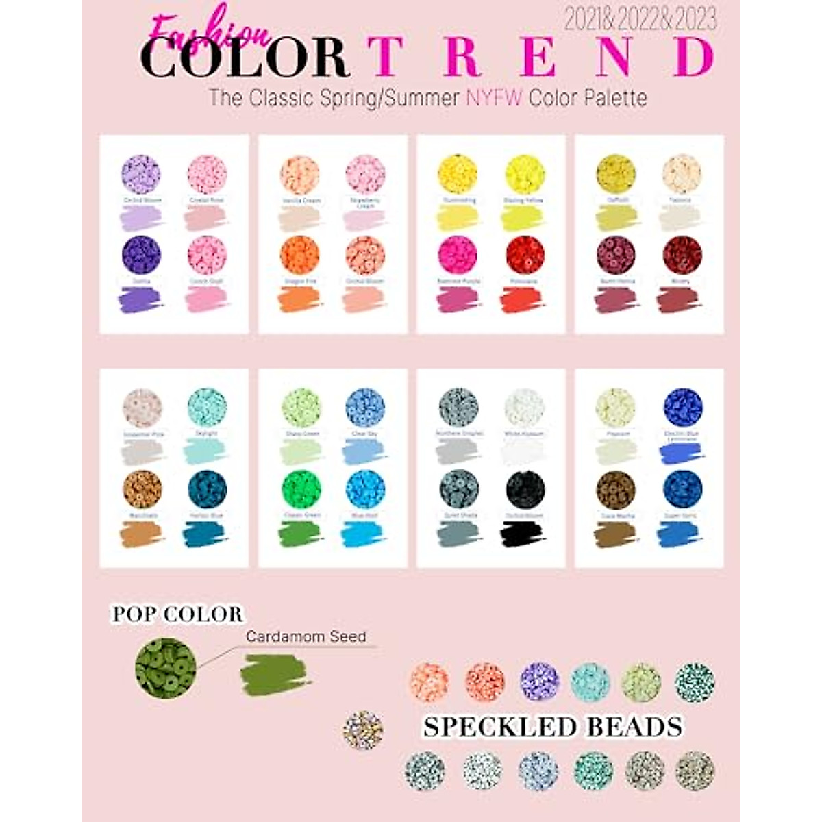 Paodey Bracelet Making Kit, 10,000 Pcs Polymer Clay Beads, 48 Colors Flat Round Beads Jewelry Making Kit Heshi Disc Letter Beads Crafts Gift for Adults (3Boxes)