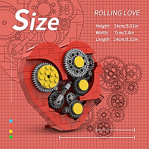 Millionspring A Clockwork Heart Sculpture Building Kits with Gear for Adult,Valentine Gifts Days Decoration for Her,Stress Reliever Building Toys,Creative New 2022(186pcs)