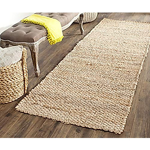 SAFAVIEH Natural Fiber Collection Accent Rug - 2'6" x 4', Natural, Handmade Jute, Ideal for High Traffic Areas in Entryway, Living Room, Bedroom (NF459A)