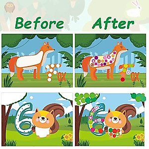 Qyeahkj ABC Dot Sticker Art Craft Kit for Kids Ages 4-8, DIY Sticker Activity Book Craft Kit Party Favors for Toddlers, Back to School Art Craft Coloring Project for Classroom Toys