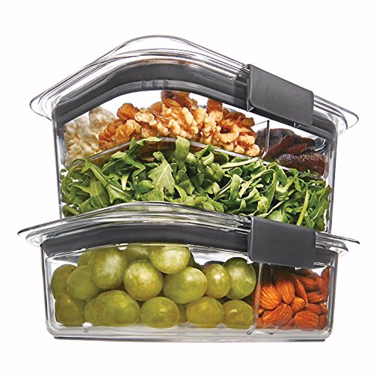 Rubbermaid Brilliance Food Storage Container, Salad and Snack Lunch Combo Kit, Clear, 9 Piece Set 1997843
