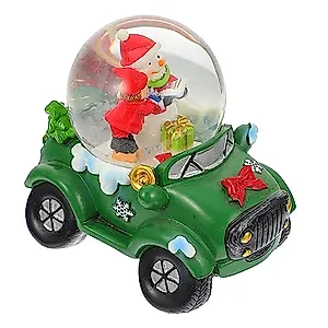 Garneck 1 PC Christmas Crystal Ball tablescape Decor adornos para mesa de Statue Decor Santa Snow Globe Christmas Decorations Snow Globes Christmas Water Globe Lanterns Water