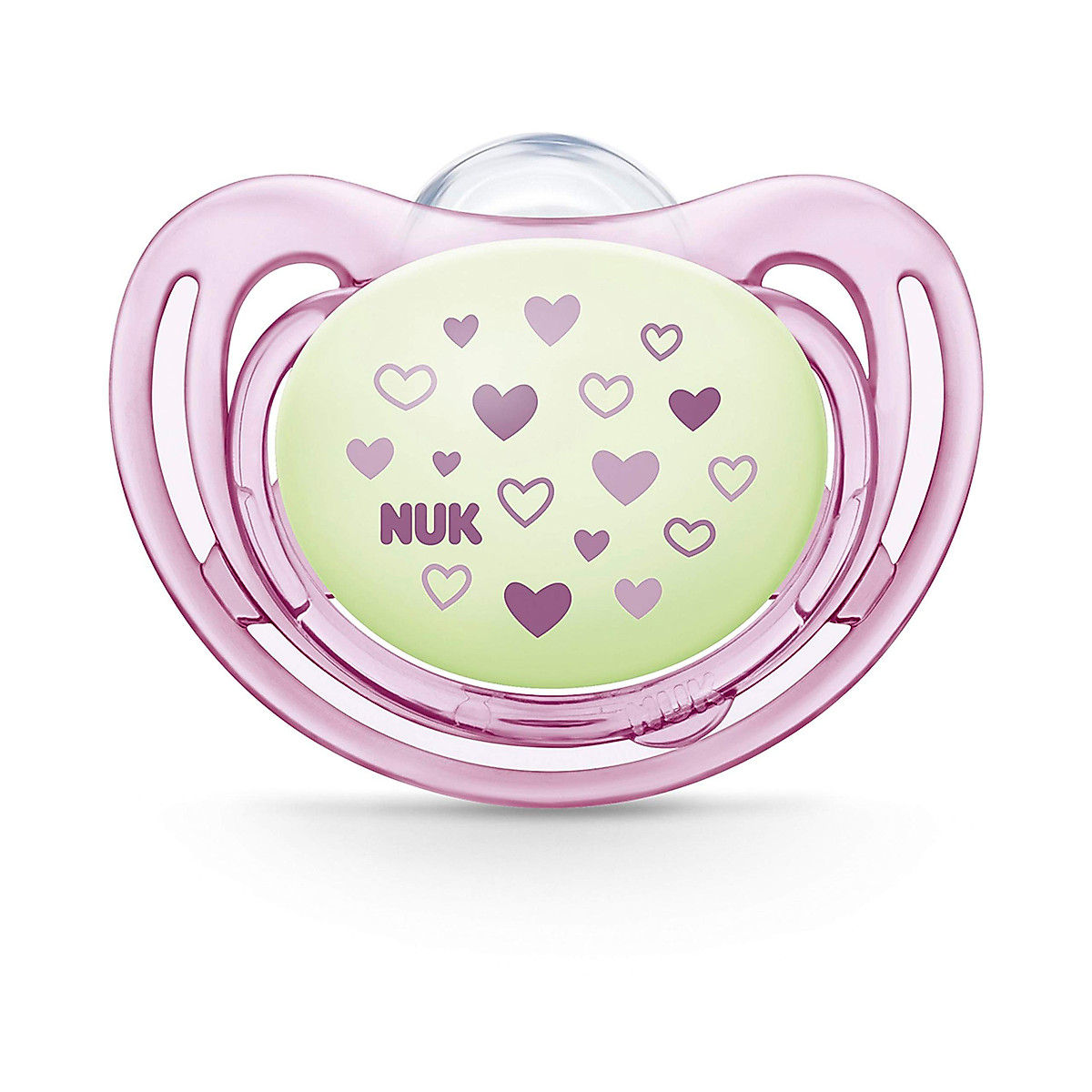 NUK Airflow Glow-in-The-Dark Pacifiers, 6-18 Months, 2 Pack