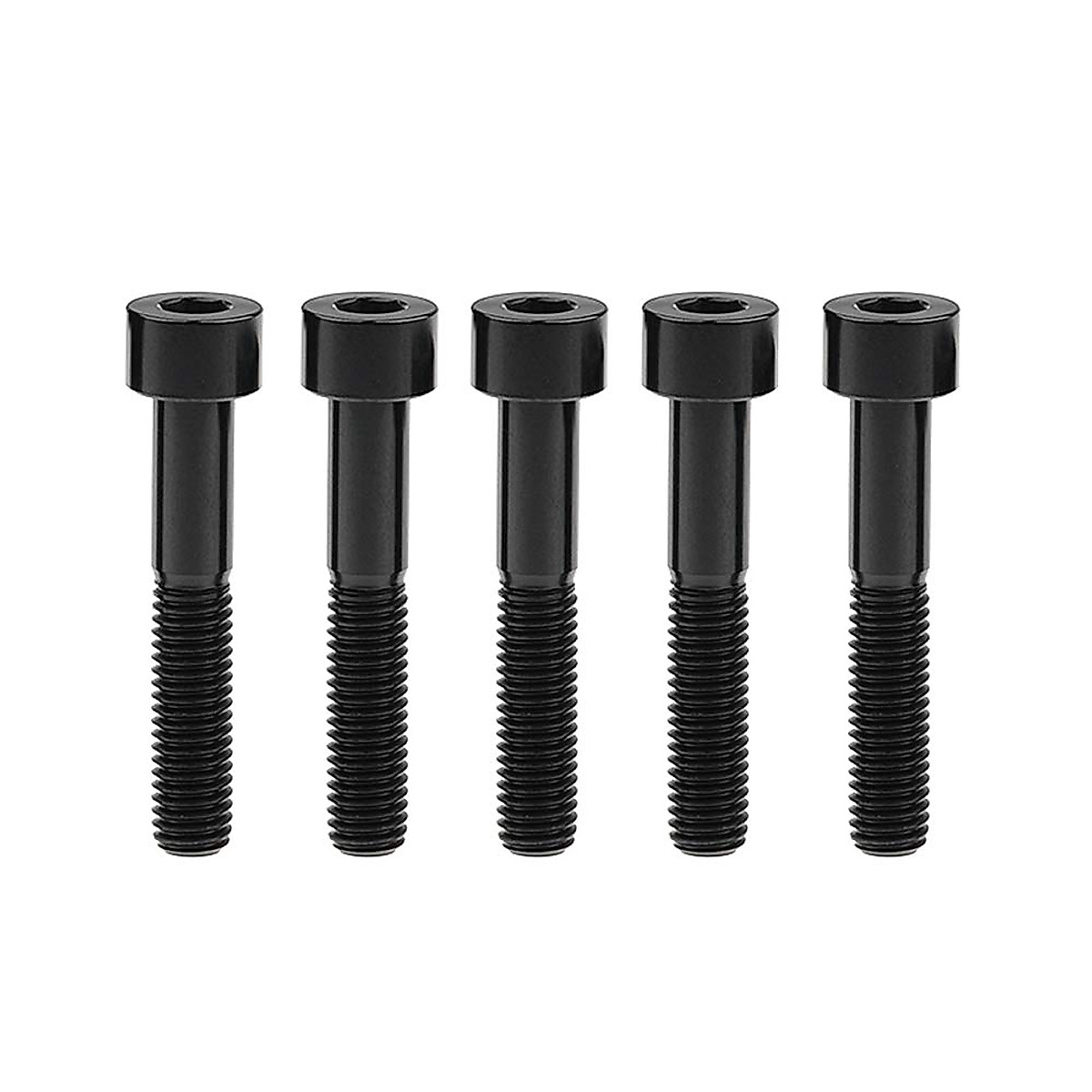 Yaruijia Titanium Bolt DIN912 M8x15 20 25 30 35 40 45 50 60 70mm Square Head Hex Socket Screws Pitch 1.25mm Pack of 5 (M8x40mm, Black)