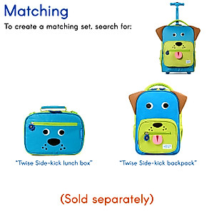 TWISE SIDE-KICK SCHOOL, TRAVEL ROLLING BACKPACK FOR KIDS AND TODDLERS (PUP)