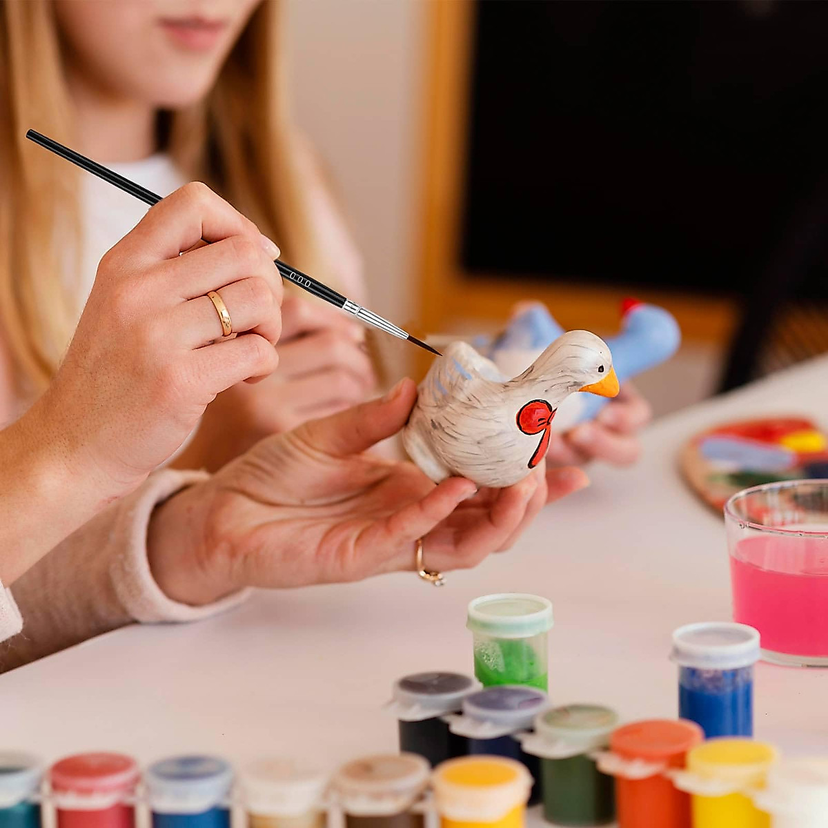 Anezus Tiny Detail Paint Brushes 30 Pcs Fine Paint Brushes Set with 3 Size #0#00#000 Liner brush for Miniature 40k Model Crafts Watercolor Acrylics Oil