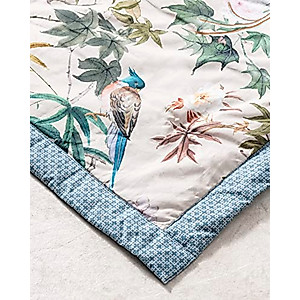 Maison d' Hermine Hokuzai Cotton Throw Blanket Bohemian Bedding Lightweight and Breathable for Couch Sofa Bed Travel (50"x60")