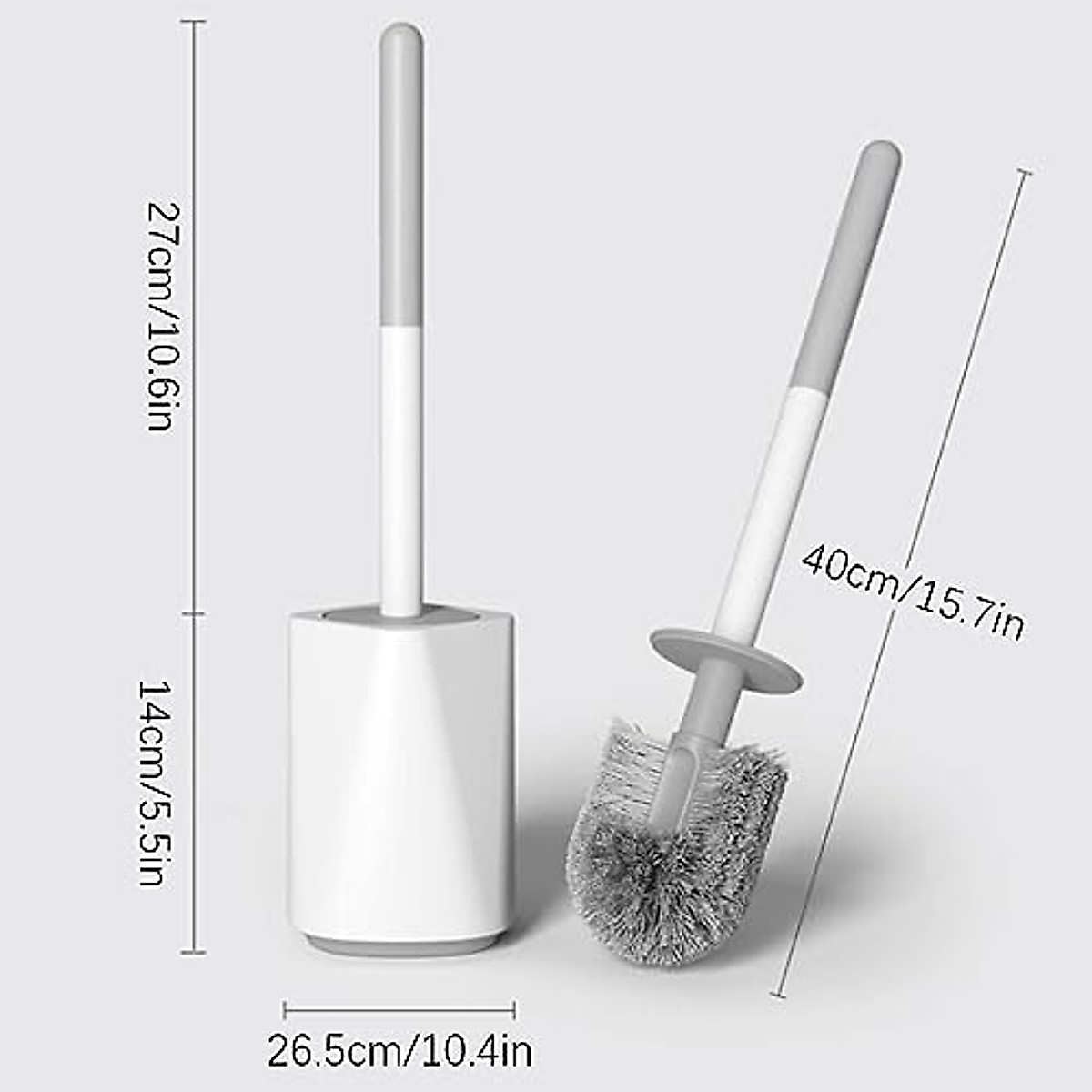 Toilet Bowl Brush Floor Wall Mounted Toilet Brush Plastic Floor Toilet Cleaner Brush Bathroom Toilet Brush with Stand