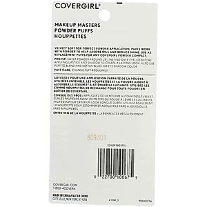 CoverGirl Makeup Masters Powder Puffs, 3 ct, 2 pk