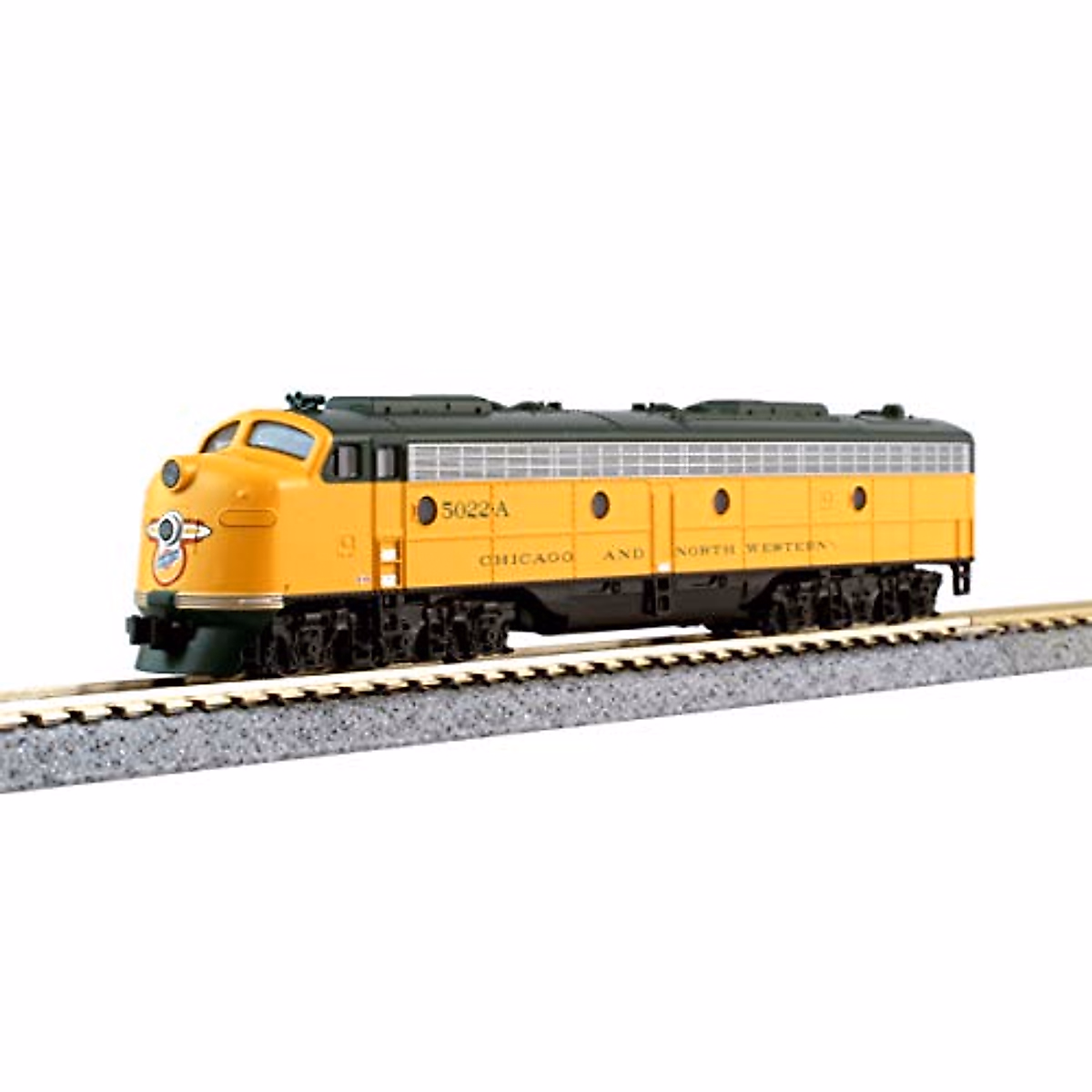 Kato USA Model Train Products N C&NW EMD E8A and Pullman Bi-Level 400" Train 6-Unit Set