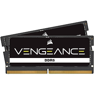 CORSAIR VENGEANCE SODIMM DDR5 RAM 64GB (2x32GB) 4800MHz CL40 Intel XMP iCUE Compatible Computer Memory - Black (CMSX64GX5M2A4800C40)