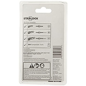 BOSCH OSL300CR 1-Piece 3 In. Starlock Oscillating Multi Tool Grout & Abrasive Carbide Grit Delta Rasp for Applications in Thinset Removal