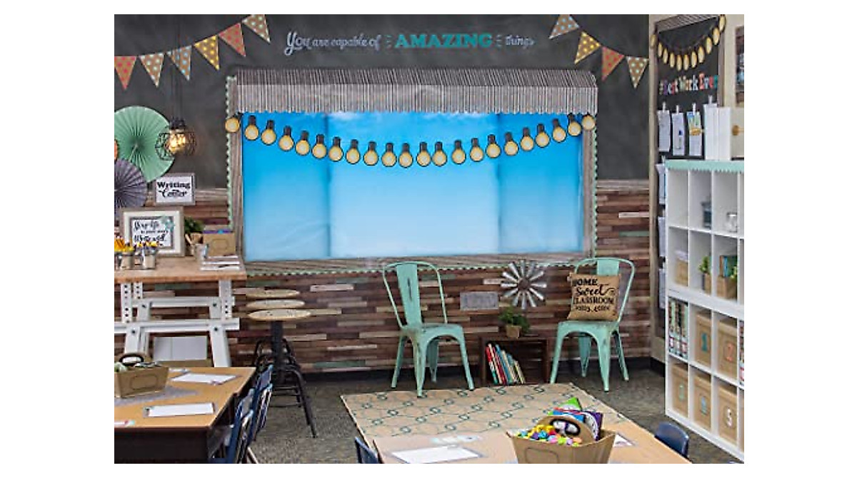 Teacher Created Resources Corrugated Metal Awning – Stylish Classroom Decor