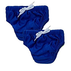 KaWaii Baby Reusable Swim Diaper Mesh Layer, Stretchy, Lightweight, Swim Activities, Travel, Boys & Girls(M) 24–35 Pounds, Pack of 2 Blue