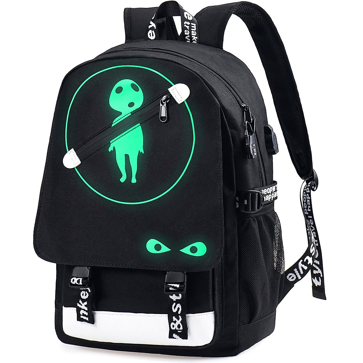 Anime Laptop Backpack for Boys, Kodama School Bags Bookbags for Teen Boys