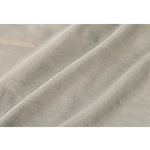 chouyatou Women's Summer High Waisted Cotton Linen Palazzo Wide Leg Casual Pants with Pockets (Large, Khaki)