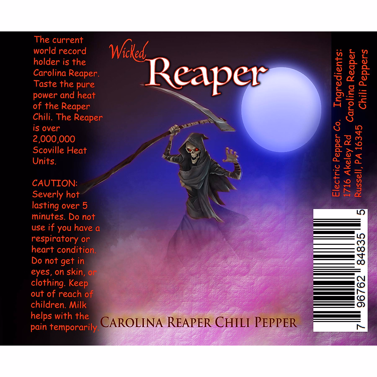 Wicked Reaper Wicked Tickle Carolina Reaper Chili Peppers World's Hottest Dried Spice 10 Pack +2 Free