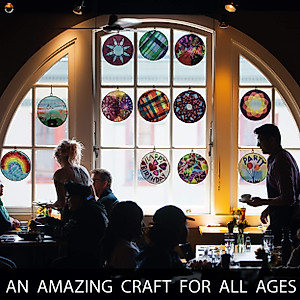 Window Art KIT Create 2 Unique Designs! Creative Colorful Suncatcher Craft Kit. All Abilities/Ages, Children/Kids/Teens/Adults. Make Your Own and Share The Fun! Window Art Wonders by Baggy Wrinkl