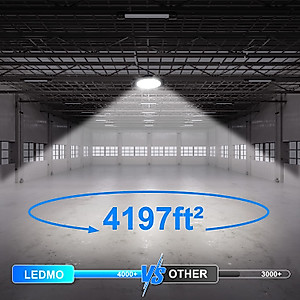 LEDMO UFO LED High Bay Lights 100W 14000lm 600W HPS/MH Replacement 5000K 100-277V Commercial Outdoor High Bay shop lights for workshop|garage|warehouse(8 Pack)
