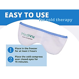 Mediviz Warm Compress Eye Mask - Moist Heat Compress for Irritated Eyes and Eyelid Lumps and Bumps