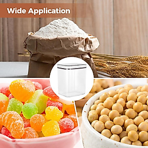 Tideme Rice Containers, Large Flour Storage Container, 5.5 L Rice Storage Container Box with Automatic Flip-Up Lid, 8.1×6.5×9.6 Inch