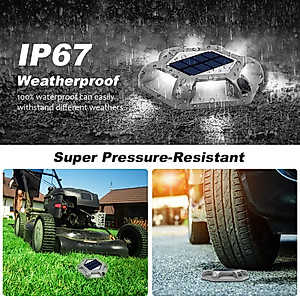 APONUO 12-Pack Solar Deck Lights