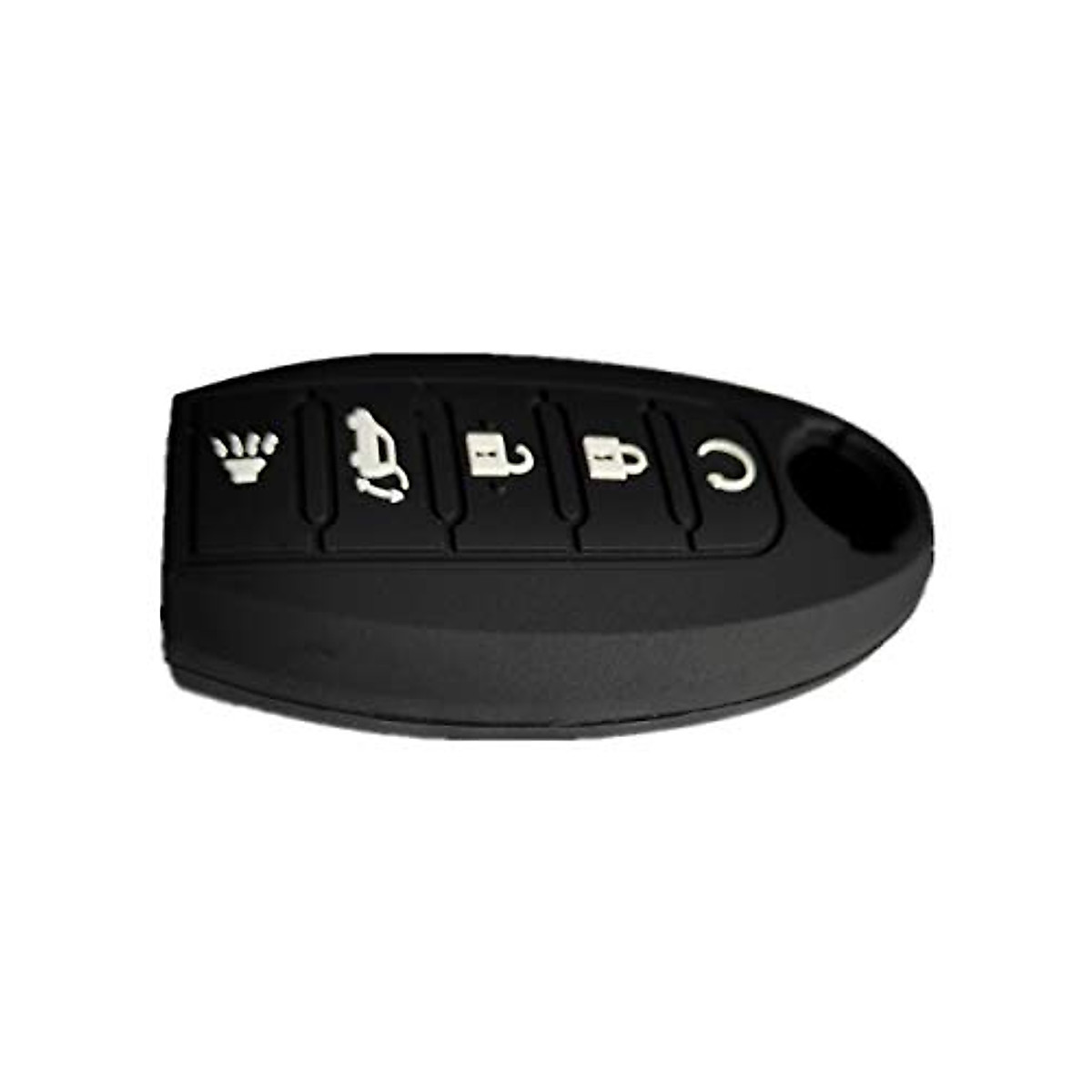 Silicone Full Protective Key Fob Remote Cover Case Skin Jacket for 2013-2021 Nissan 370Z Armada Murano Rogue Maxima Altima Sedan Pathfinder 285E3-3TP5A KR55WK48903（5 Buttons Black ）