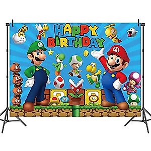 Theme Party Background Cartoon Party Background Children Birthday Party Photo Background Photography Banner Birthday Party Decoration 5X3FT