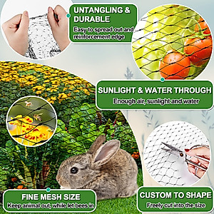 Bird Netting for Garden Protection, 13x32FT Garden Netting w/ 0.8" Mesh, Poultry Netting for Chicken Coop, Deer Fence Netting for Plants Fruit Trees Vegetables Against Birds, Squirrels, Other Animals