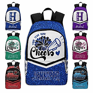 MyPupSocks Custom Cheerleader Bookbag Men Women Back Packs School Girls Personalized Backpack Girl Boy Cheerleader Backpack Book Bags Teenage Girls