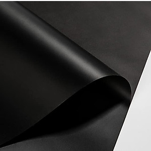 DODXIAOBEUL 20 Sheets Black Waterproof Wrapping Flower Paper,Valentines Day Flower Bouquets Wrapping Paper Non Fading Florist Bouquet Paper for Birthday Holiday Wedding Engagement,DIY Crafts 23 x 23