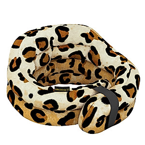 SunnyBay Microwave Heating Pad, Microwavable Cold or Heated Neck and Shoulder Wrap, Moist and Weighted Hands-Free Beanbag Pack with Wide Neck Coverage, 2.5 lbs, 26 Inches Long-Length, Leopard