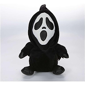 Ghostface Plush 11.8 Screaming Ghostface Plush Toy Scary Ghost Stuffed Plush Halloween Horror Killers Ghostface Plushies Doll Reaper Stuffed Animal Gift for Kids