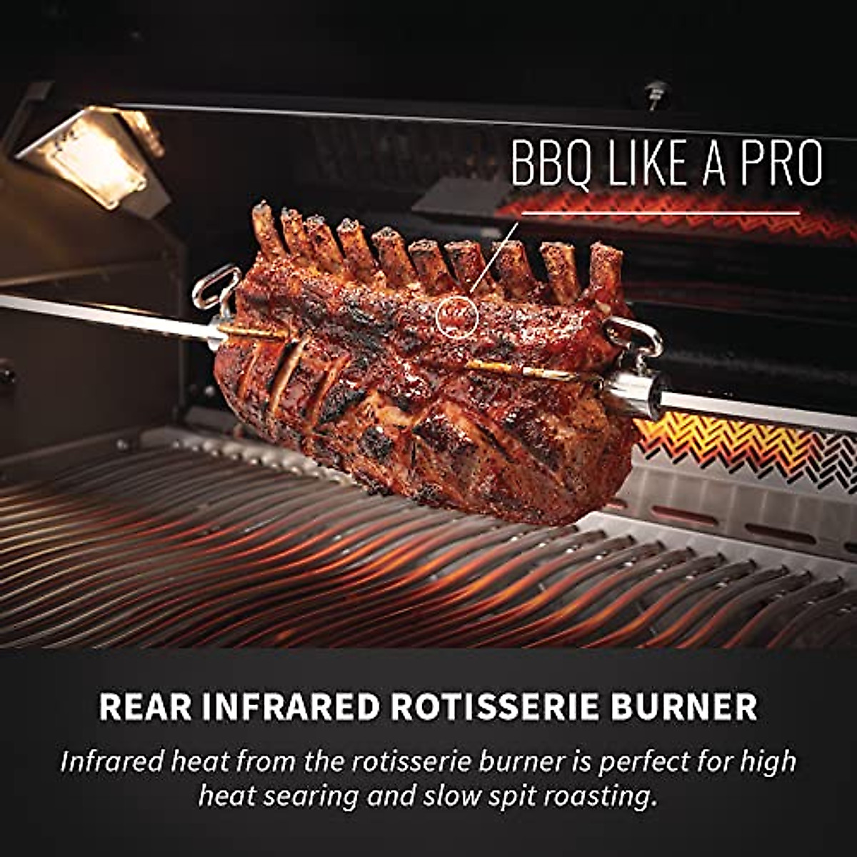 Napoleon PRO665RSIBNSS-3 Prestige PRO RSIB Natural Gas Grill, 665 sq.in. + Infrared Side and Rear Burners, Stainless Steel