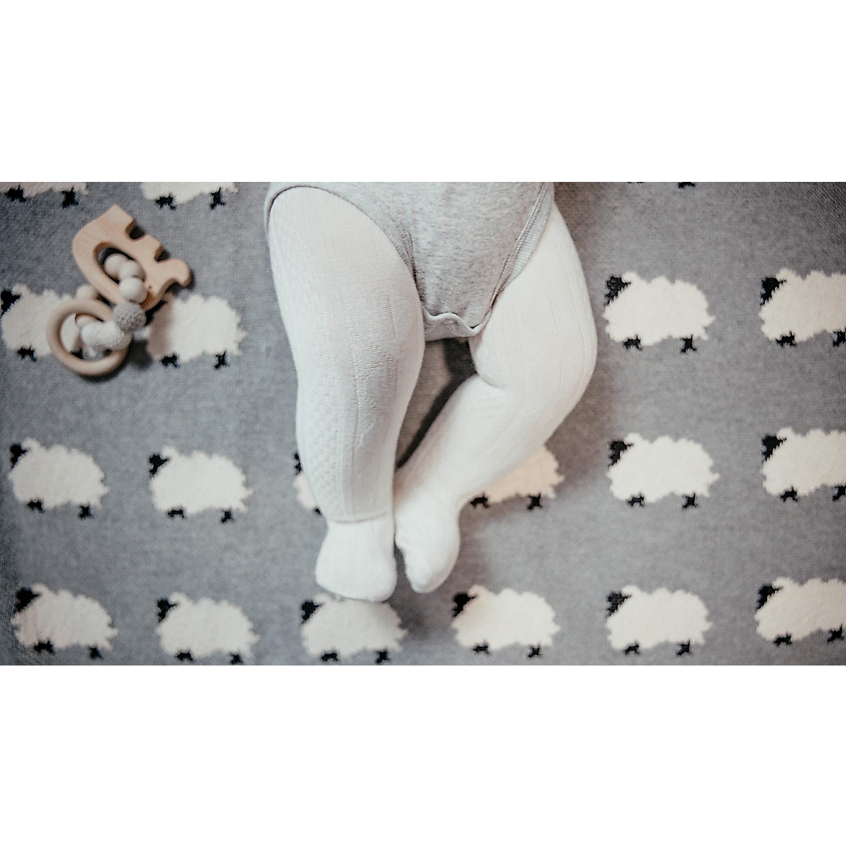 Silky Toes Luxurious Cotton Tights for Baby Girls 1 Pk Cable Knit Winter Footed Leggings