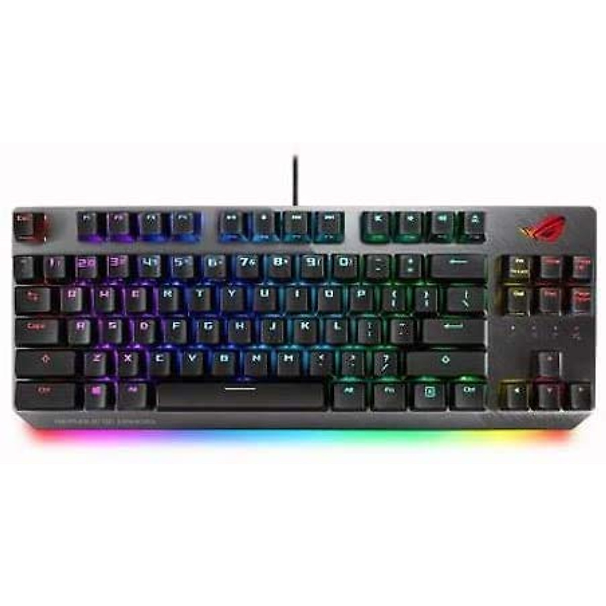 ASUS RGB Mechanical Gaming Keyboard - ROG Strix Scope TKL | Cherry MX Red Switches | 2X Wider Ctrl Key for FPS Precision | Gaming Keyboard for PC (Renewed)