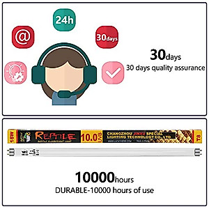 LUCKY HERP 24inch 18W T8 UVB 10.0 Reptile Light, UVA UVB Bulb, Fluorescent Lamp for Reptiles Amphibian