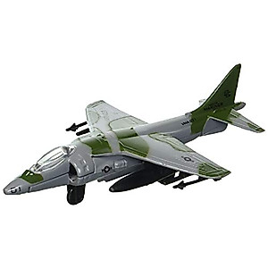 Hot Wings Planes AV-8B Harrier (Green) with Connectible Runway Die Cast Plane