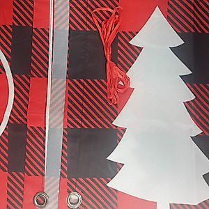 DSDecor Merry Christmas Banner Large Xmas Porch Sign Banners Poster Indoor Outdoor Holiday Party Hanging Decorations (Style 1, 10ft x 20inch)