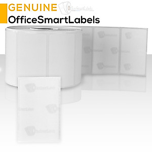 OfficeSmartLabels – 2.5" x 1.25" Removable Direct Thermal Labels - Compatible with Rollo & Zebra Desktop Printers and More – 1” Core; Perforated, Water & Oil Resistant [4 Roll, 4000 Labels]