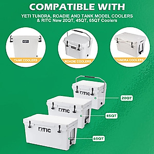 WADEO Cooler Drain Plug Hose Connection Kit with 6FT Garden Hose and Shut Off Valve for Yeti, Rtic Coolers