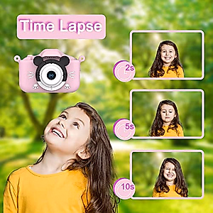 Spturn Kids Camera, 1080P HD Camera for Kids with 32 GB Card, 20MP Kids Digital Camera for Girls Boys Children Age 3-12 Year Old, Perfect Christmas Birthday Festival Gifts for Toddler (Pink)
