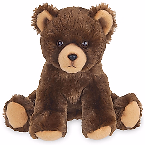 Bearington Lil' Grizby The Brown Grizzly Teddy Bear Plush, 7 Inch Bear Stuffed Animal