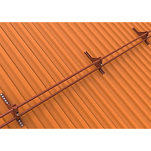 Mieux Life 5ft Roof Snow Ice Guards for Metal Roofs and Wood Roofs, Stop Snow from Sliding Off Your Roof, Gray Snow Guard Railing, Extendable