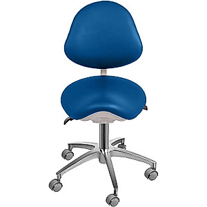 ORILAO Dental Mobile Height Adjustable Chair Saddle Doctor's Stool PU Leather Dentist Chair Dental Stool