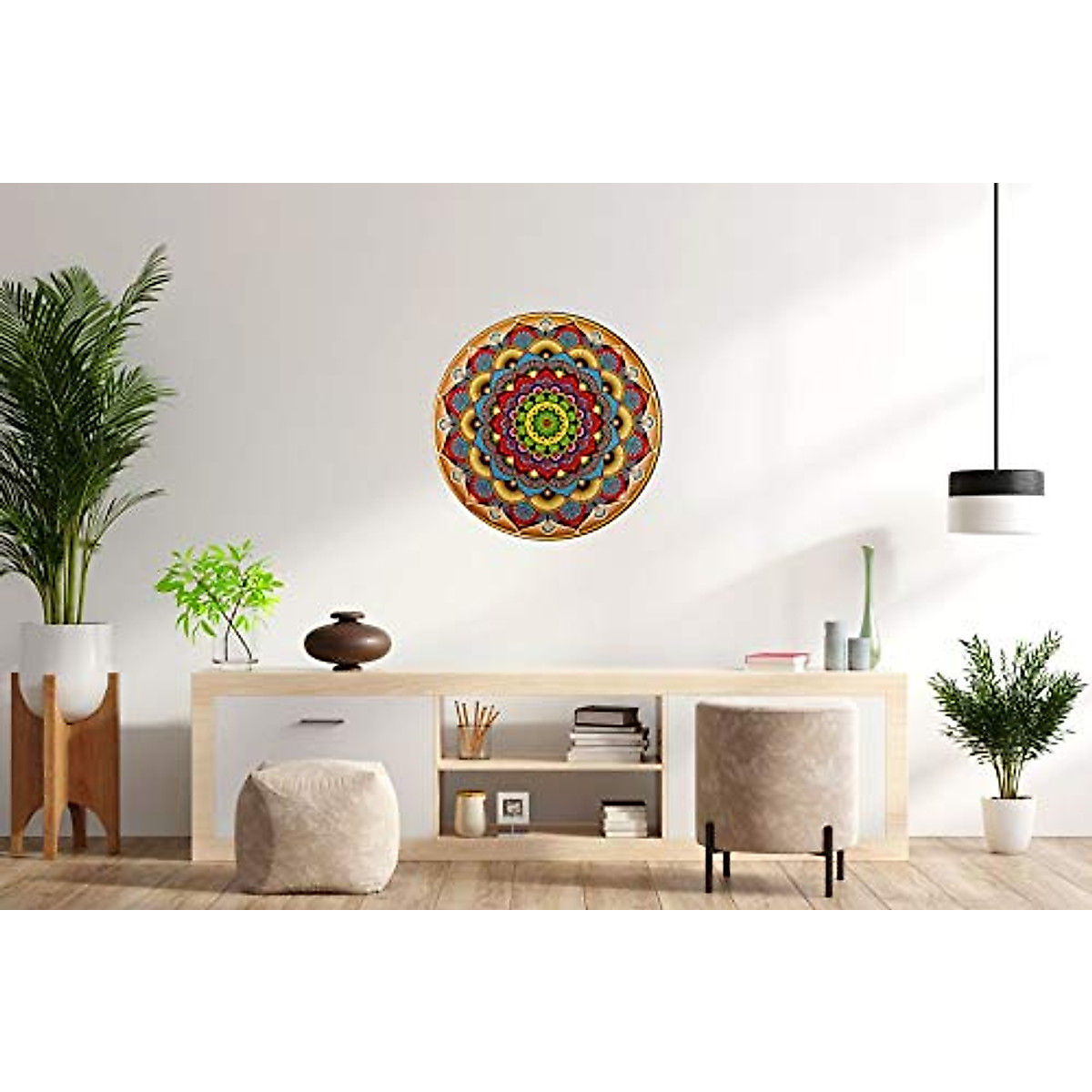 Jigsaw Puzzle 1000 Pieces for Adults. Colorful Round Mandala