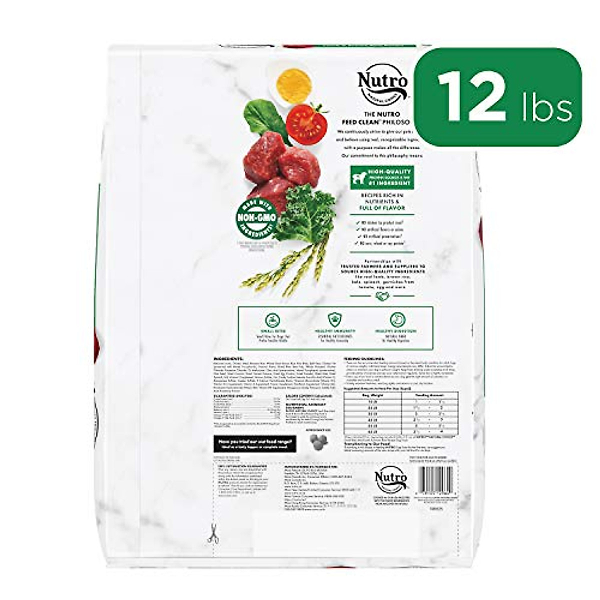 Nutro Natural Choice Small Bites Adult Dry Dog Food, Lamb & Brown Rice Recipe Dog Kibble, 12 lb. Bag