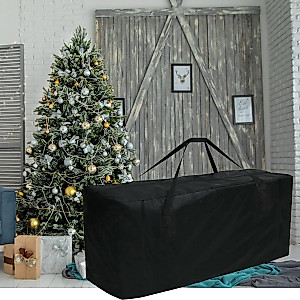 FLYMEI Outdoor Cushion Storage Bags 68 inch Waterproof Extra Large Patio Cushion Furniture Storage Bag with Handles for Patio Furniture Cushion, Aboveground Pools and Christmas Tree