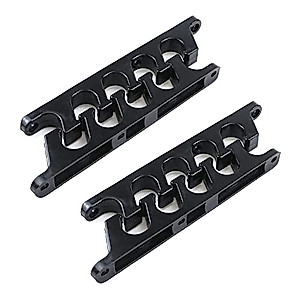 Meprotal 4pcs Adjustment Brackets for Patio Outdoor Lawn Yard Furniture or Chaise Lounges Replacement Position Adjuster Recliner Brace (5 Position - Black)